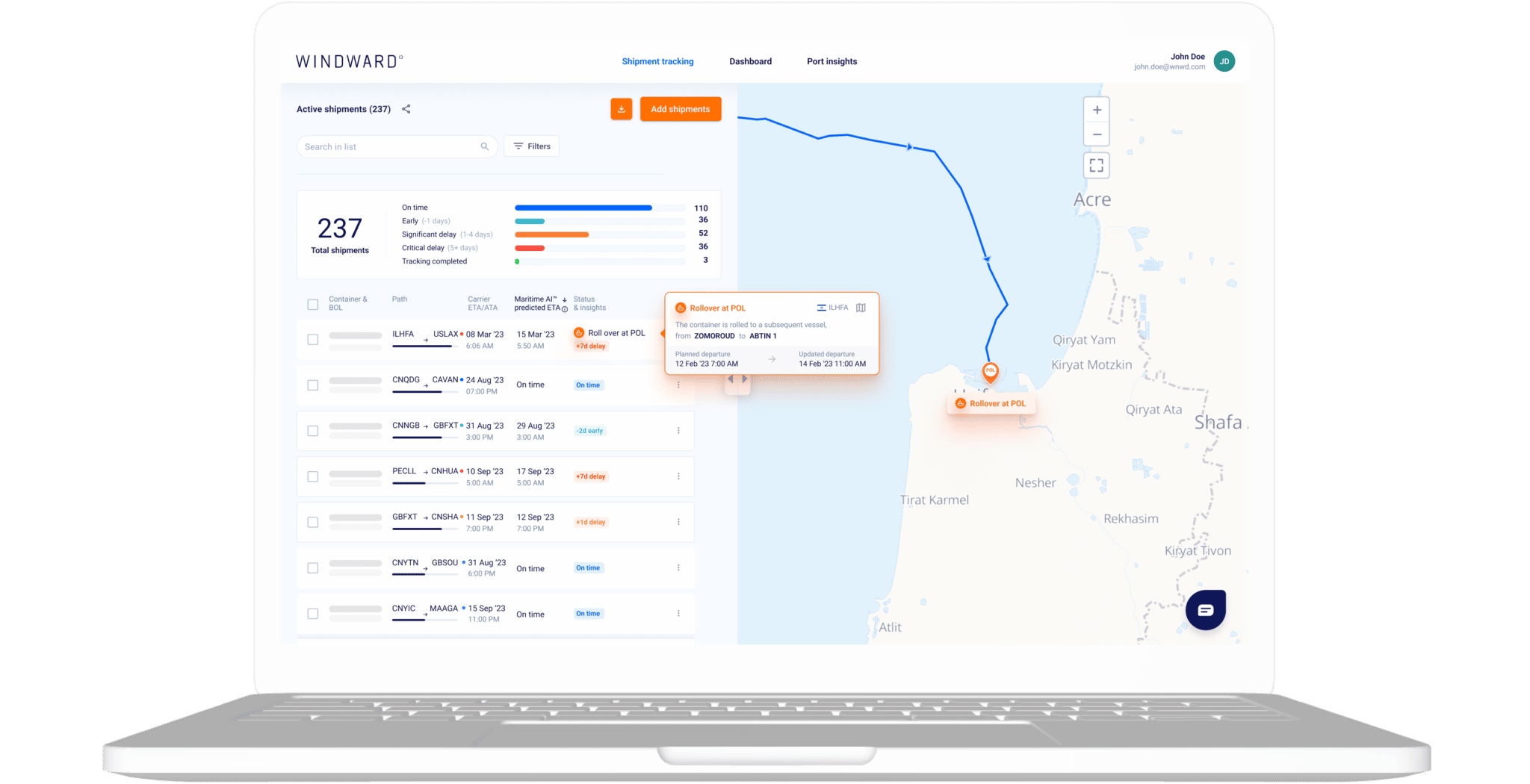 Maritime AI Predicted ETA - Windward