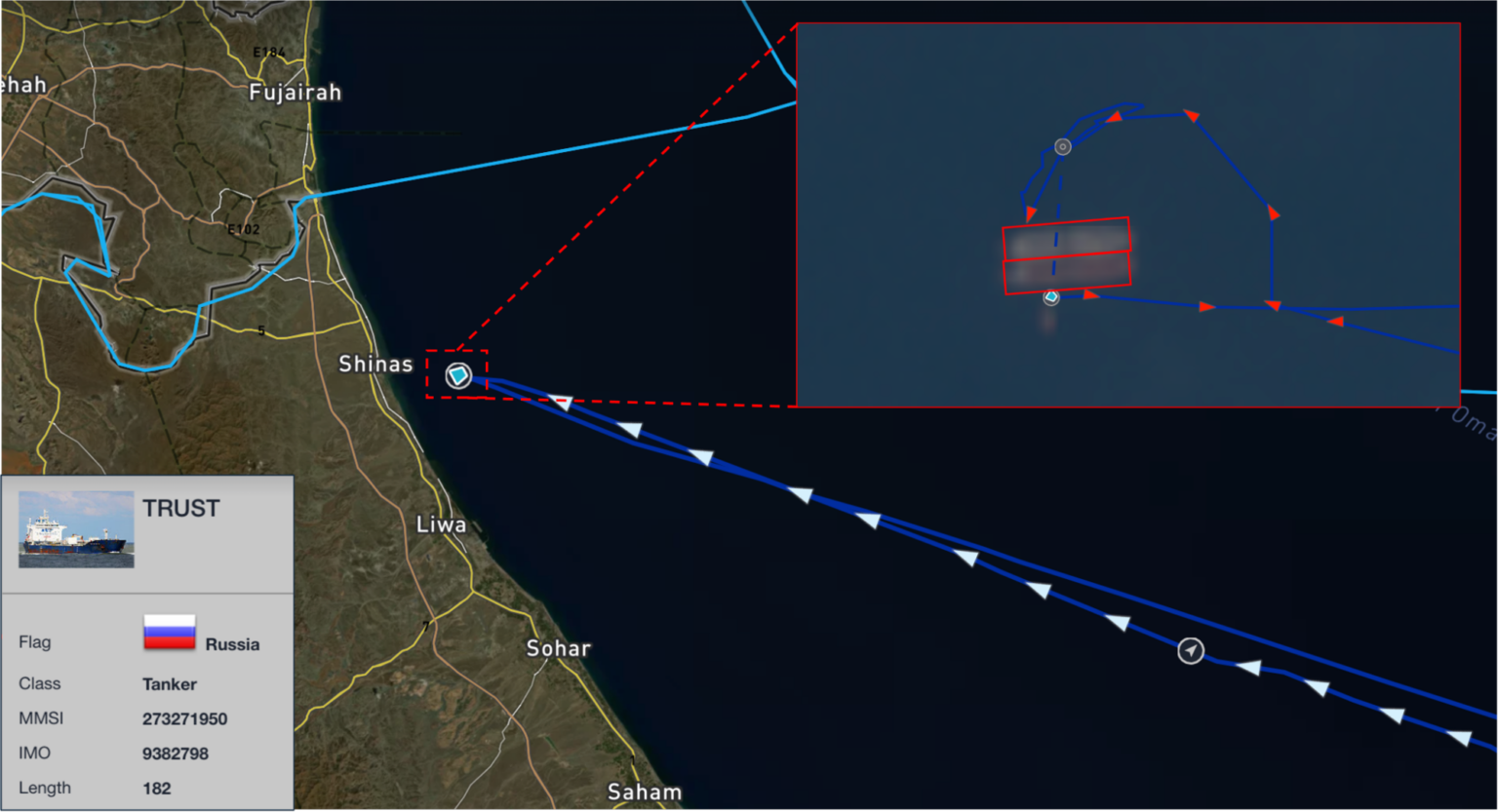 Russian Shadow Fleet Tanker Conducts Semi-Dark STS Transfer in the Gulf ...
