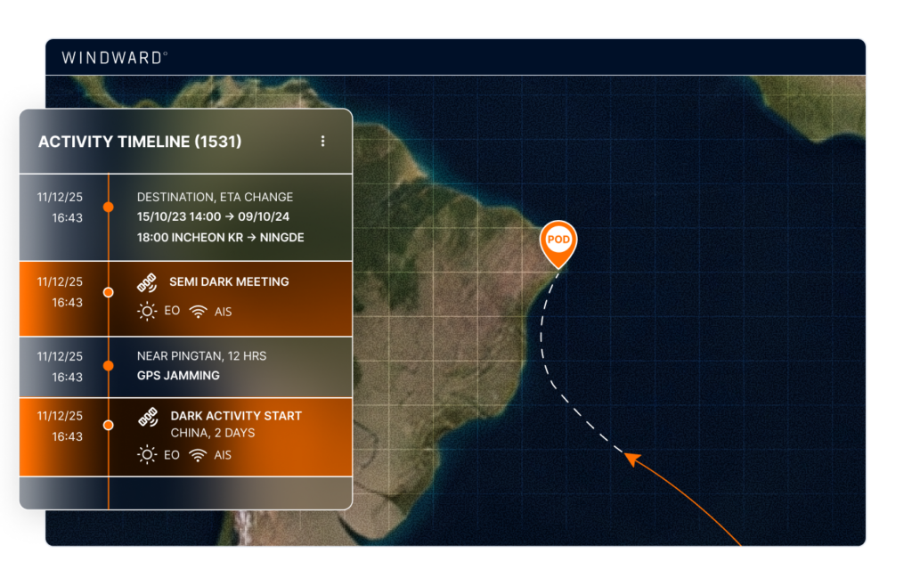 Windward Multi-Source Maritime Intelligence for Maritime Ops